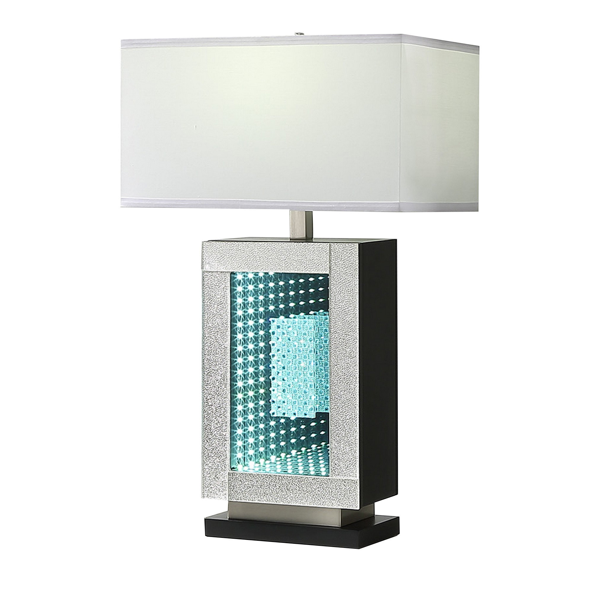 Hokku Designs Jaenelle 27 Inch Table Lamp, LED Night Light, Rectangular ...