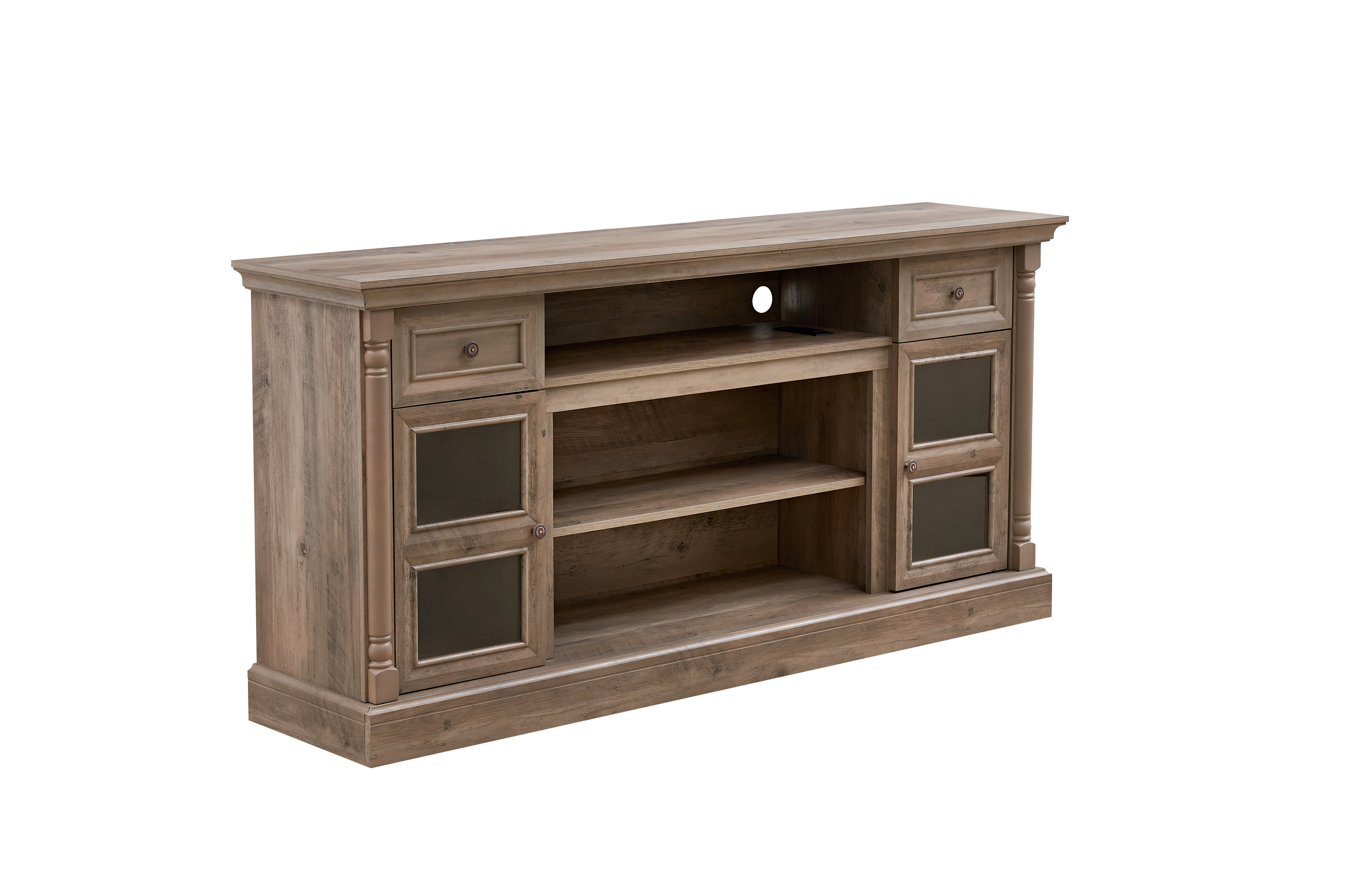 Ophelia & Co. Roman Column Farmhouse Tv Stand With Electric Fireplace ...