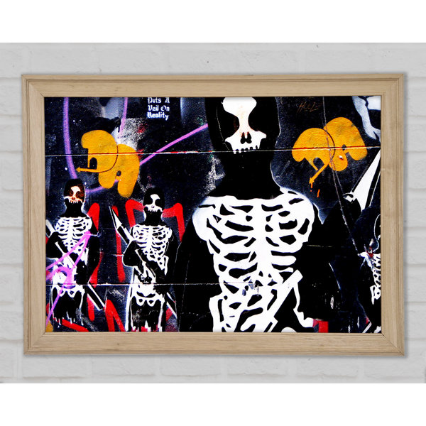 Happy Larry Skeleton Army Framed Print | Wayfair.co.uk