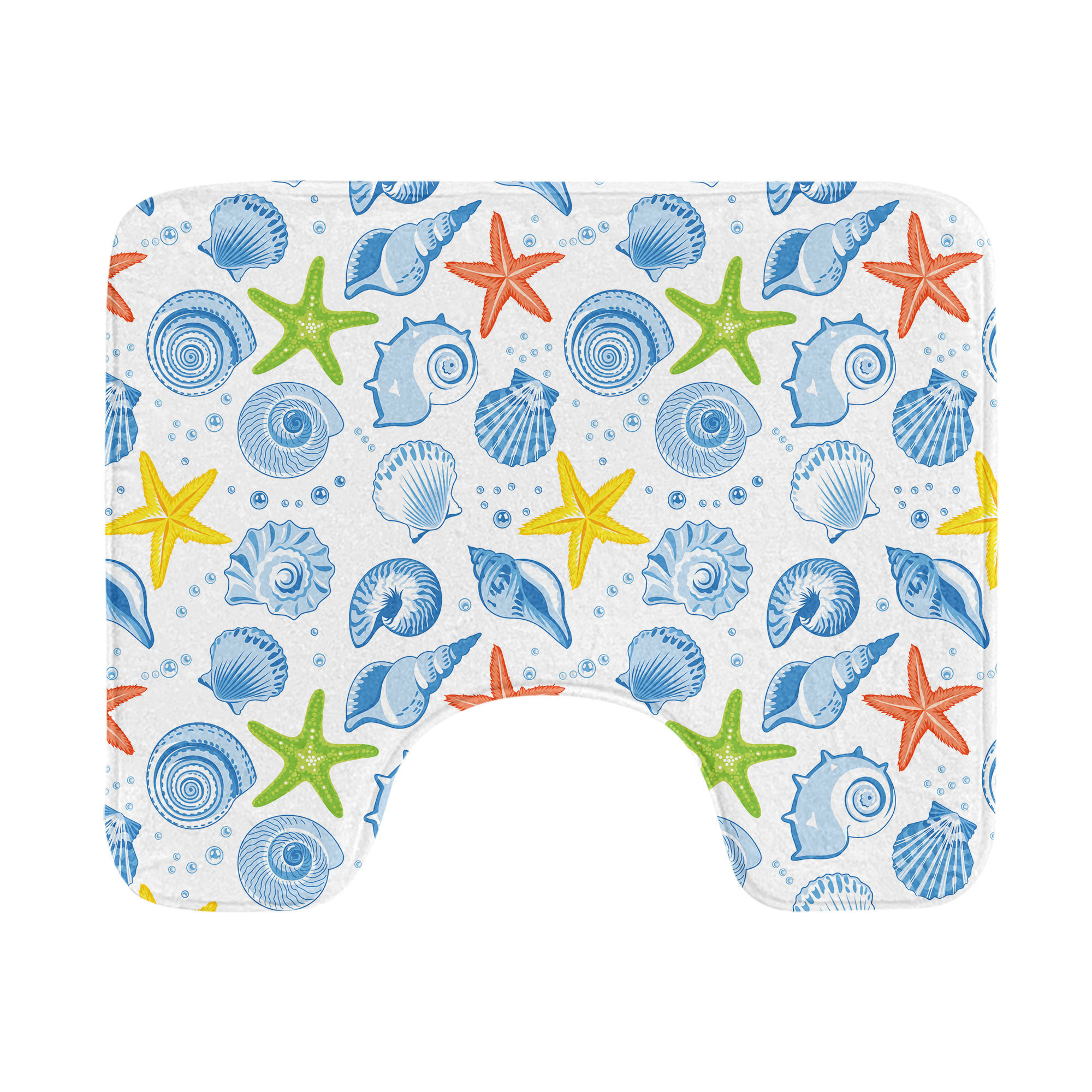East Urban Home Sea Shells Toilet Mat U-Shape Bathroom Rug 20 ...