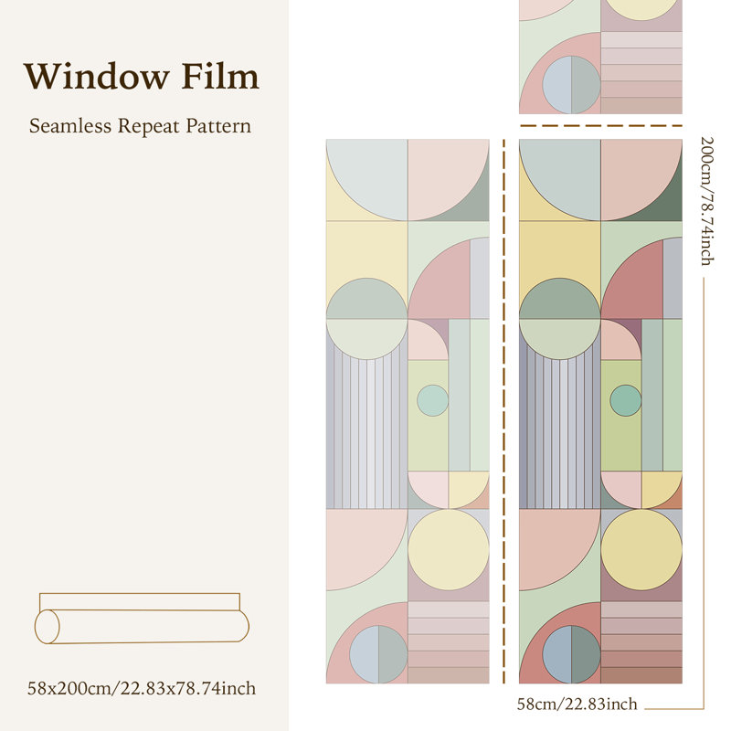 Wrought Studio™ Abstract Geometry Static Cling Window Decal | Wayfair