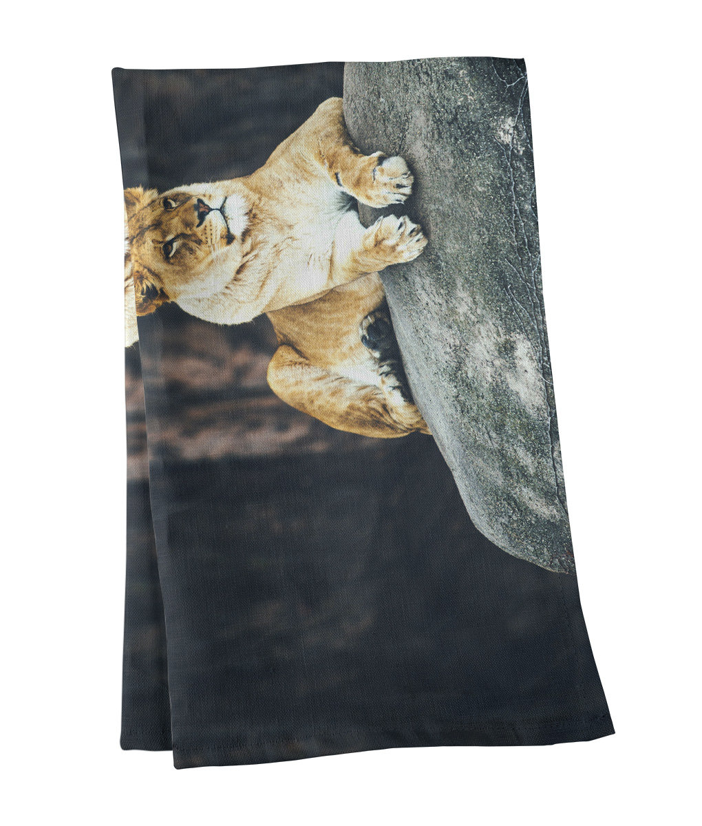 East Urban Home Lioness Tea Towel | Wayfair