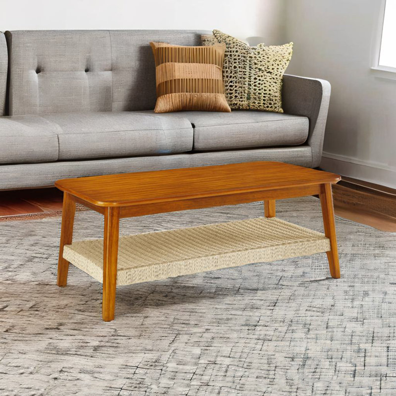 Bayou Breeze Woven Shelf Coffee Table | Wayfair