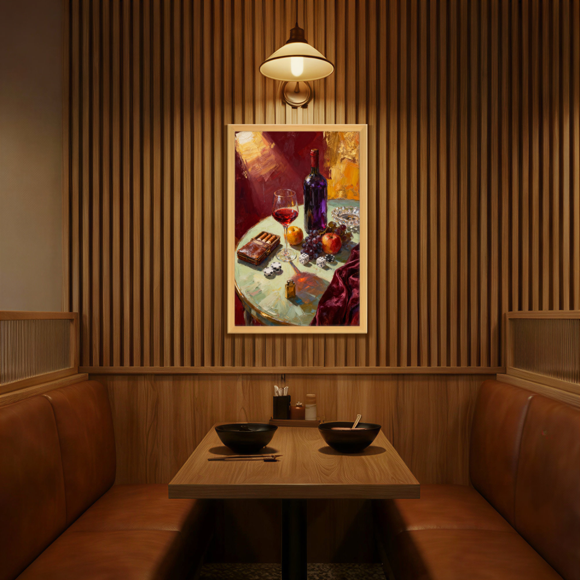 Astoria Grand Abstract Still Life With Wine And Fruit | Wayfair