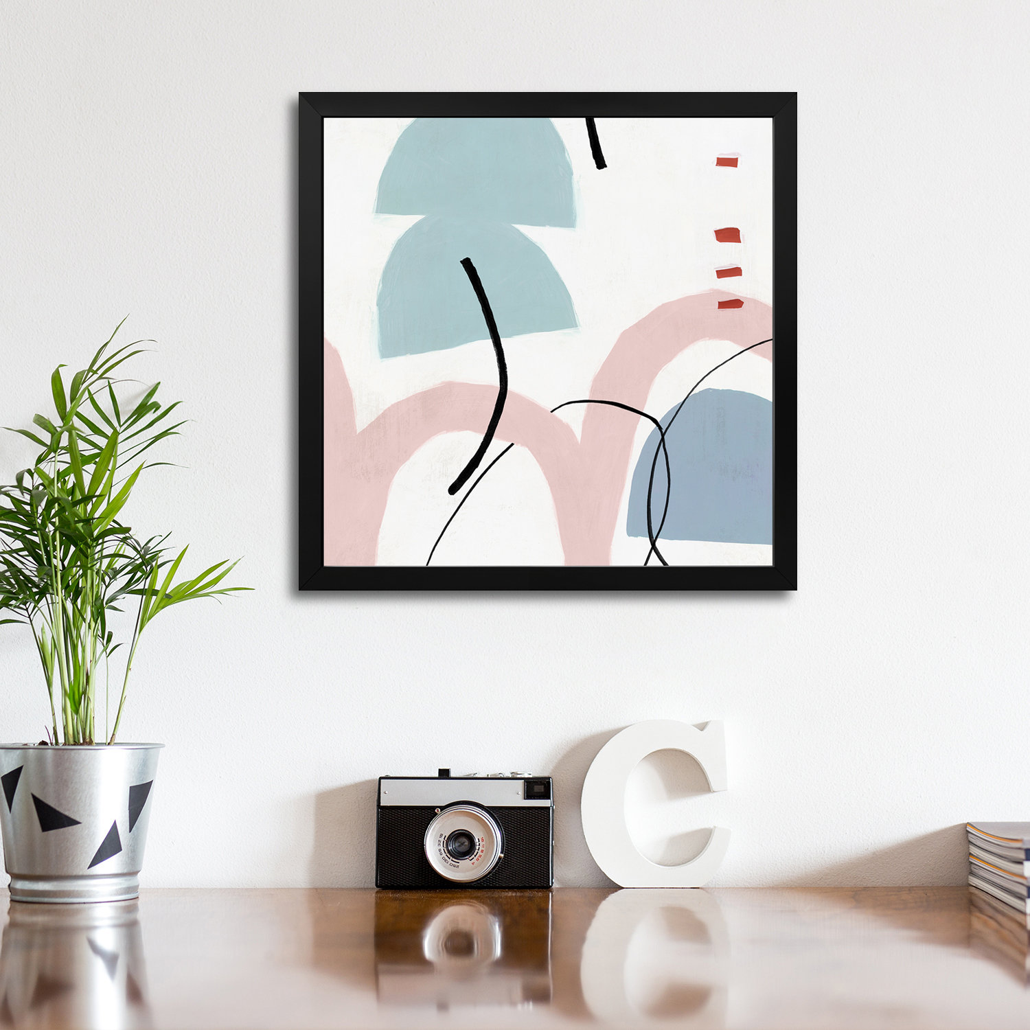 George Oliver Elasticity II Blush Version Premium Framed Posters | Wayfair