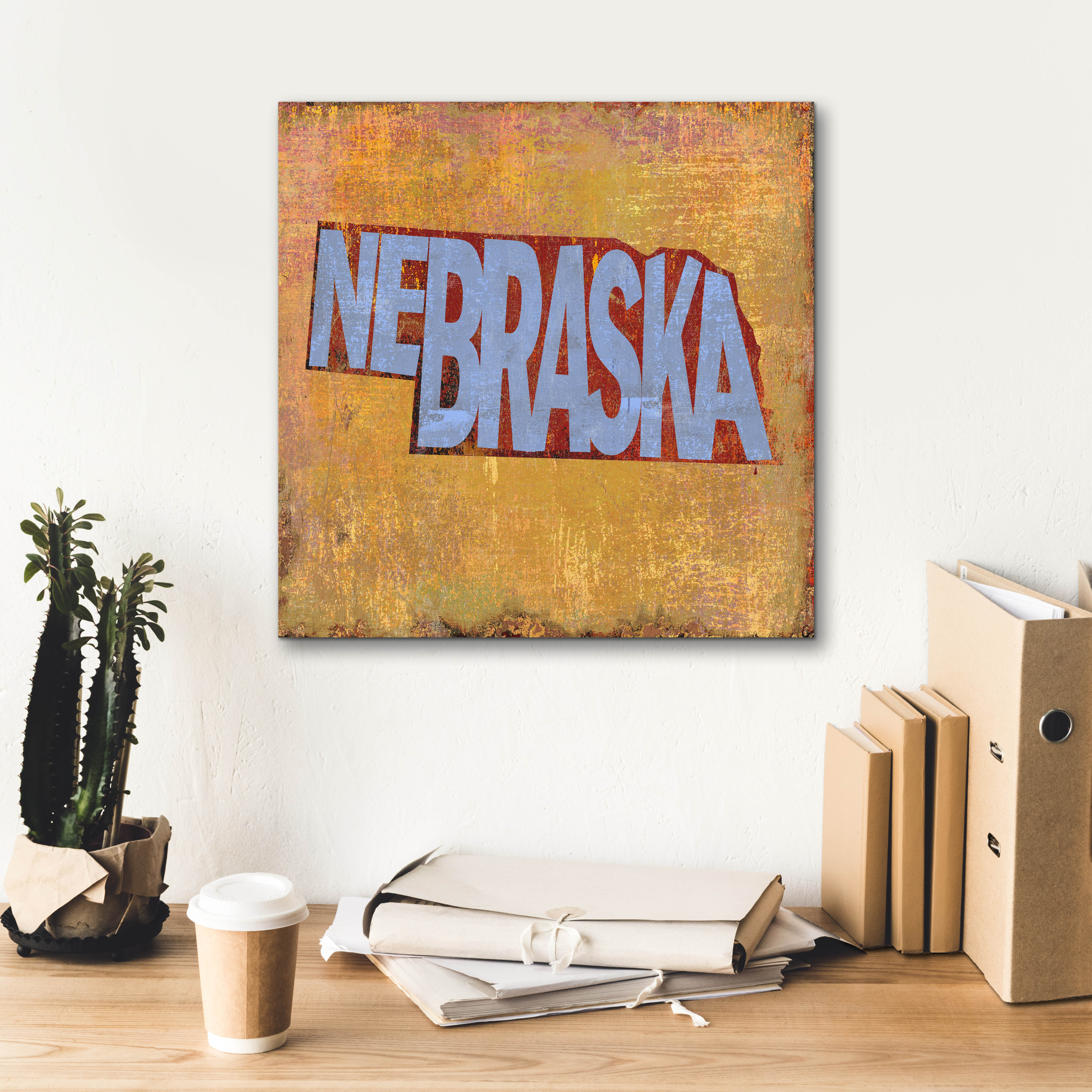 17 Stories 'Nebraska' by Art Licensing Studio Canvas Wall Art | Wayfair