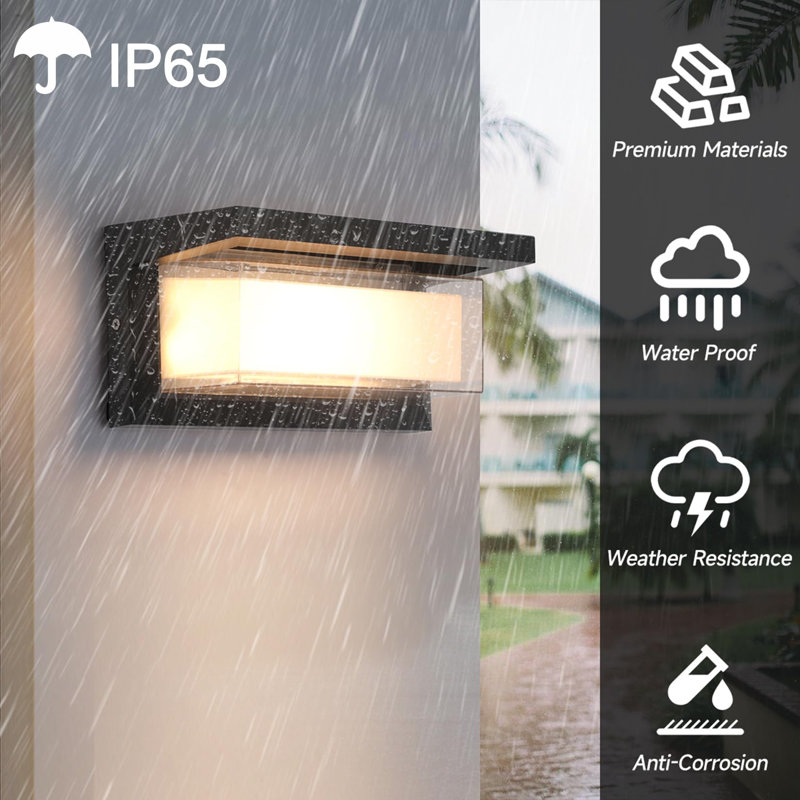 Hokku Designs 2-Pack 24W LED Outdoor Wall Lights | Wayfair