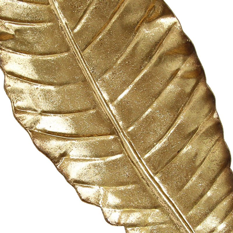 Bay Isle Home™ Gold Elegant Leaf Wall Decor & Reviews | Wayfair