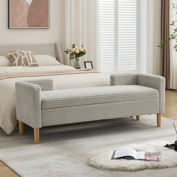 Mercer41 Upholstered Flip Top Storage Bench With Bolster Pillows ...