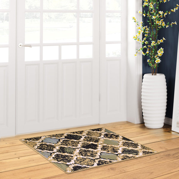 17 Stories Thiago Modern Patchwork Indoor Area Rug with Jute Backing ...