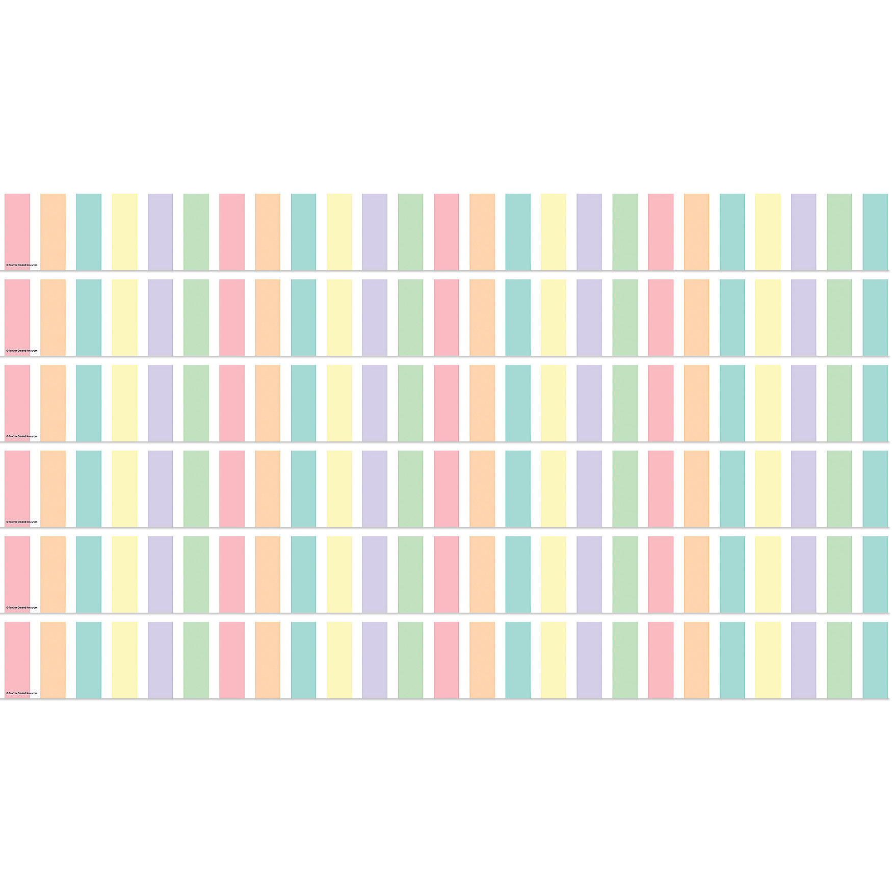 Teacher Created Resources Pastel Pop Stripes Straight Border Trim | Wayfair