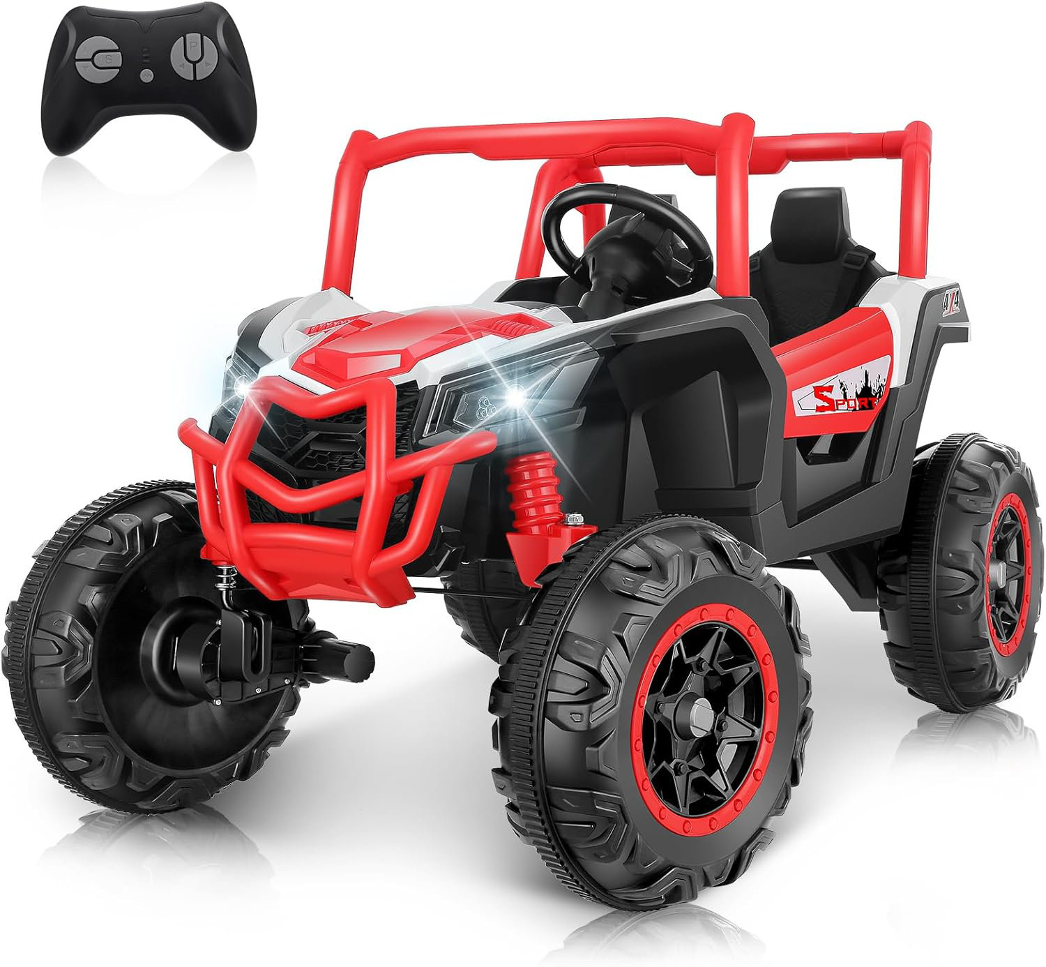 DreamDwell Home 24V Ride On Car UTV 4WD/2WD Real 2 Seater Ride On Toys ...