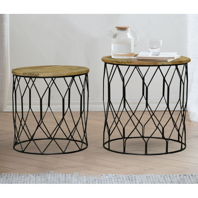 World Menagerie Hansali Metal Accent Stool | Wayfair.co.uk