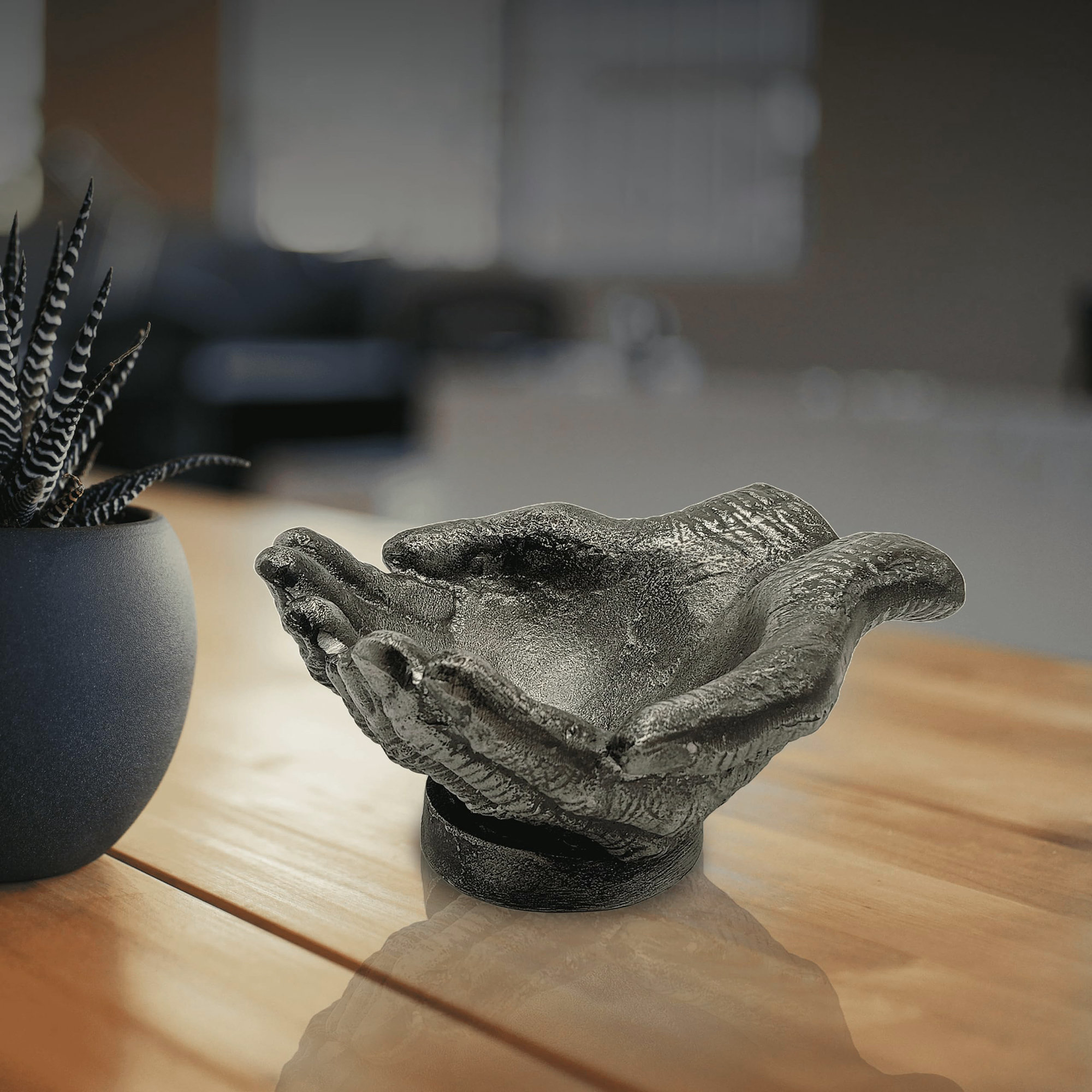 Red Barrel Studio Antique Caring Cupped Hands Shaped Decorative Hand ...