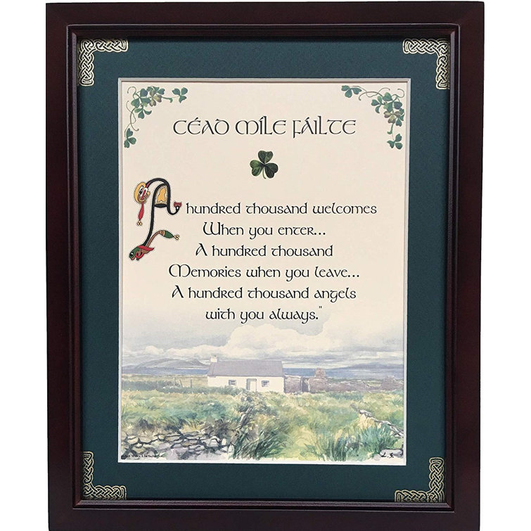 Peter Townsend's Irish Collection Cead Mile Failte - Blessing Framed ...