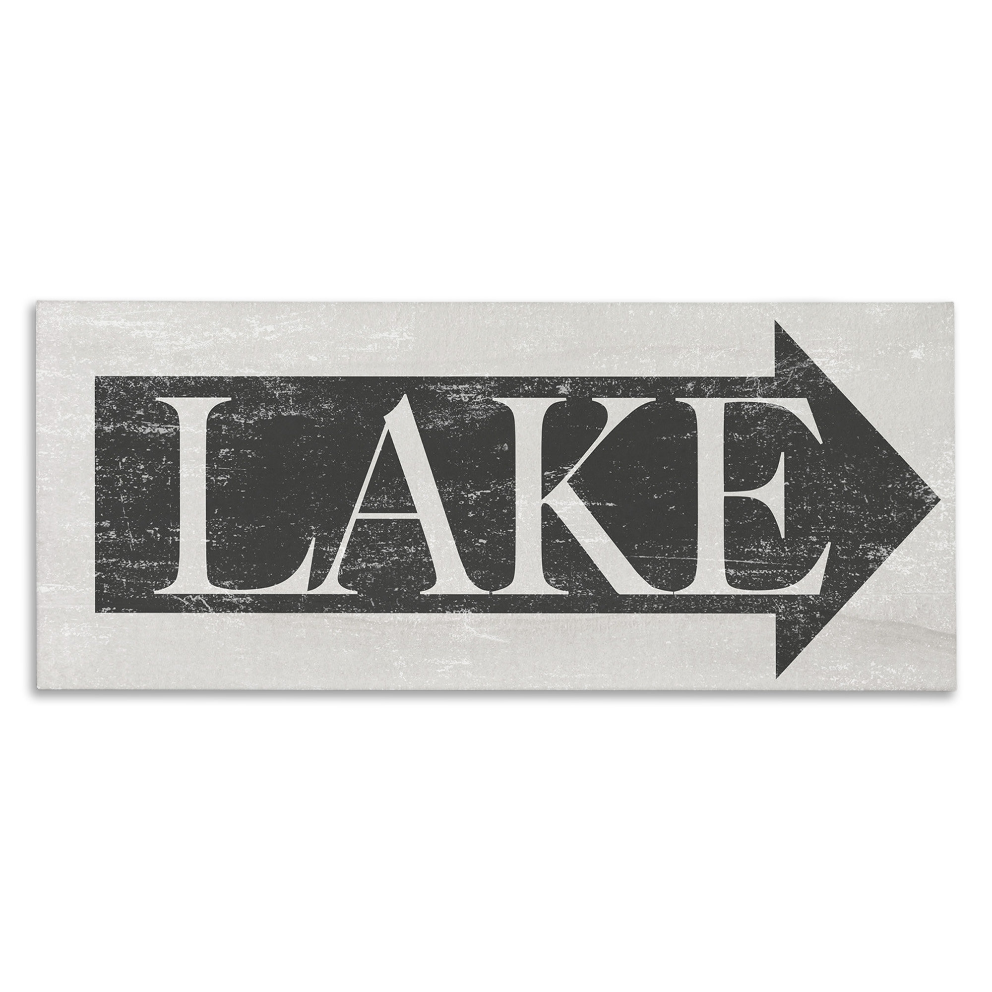Millwood Pines Lake Arrow Sign Distressed by Daphne Polselli - Graphic ...
