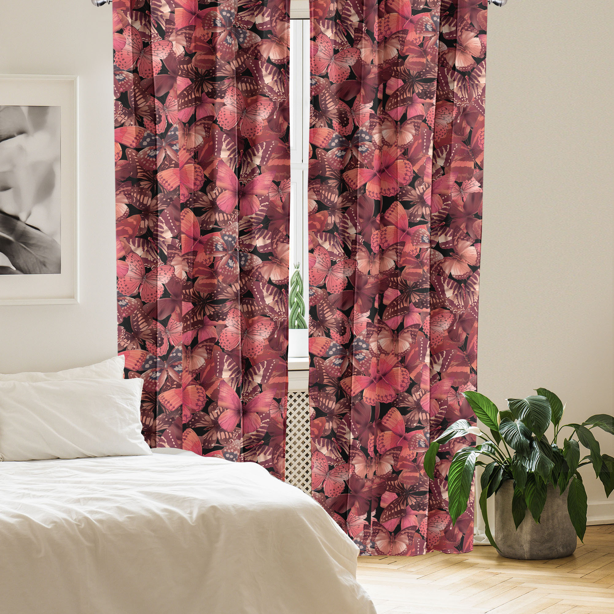 East Urban Home Yotham Microfiber Semi-Sheer Curtain Pair | Wayfair
