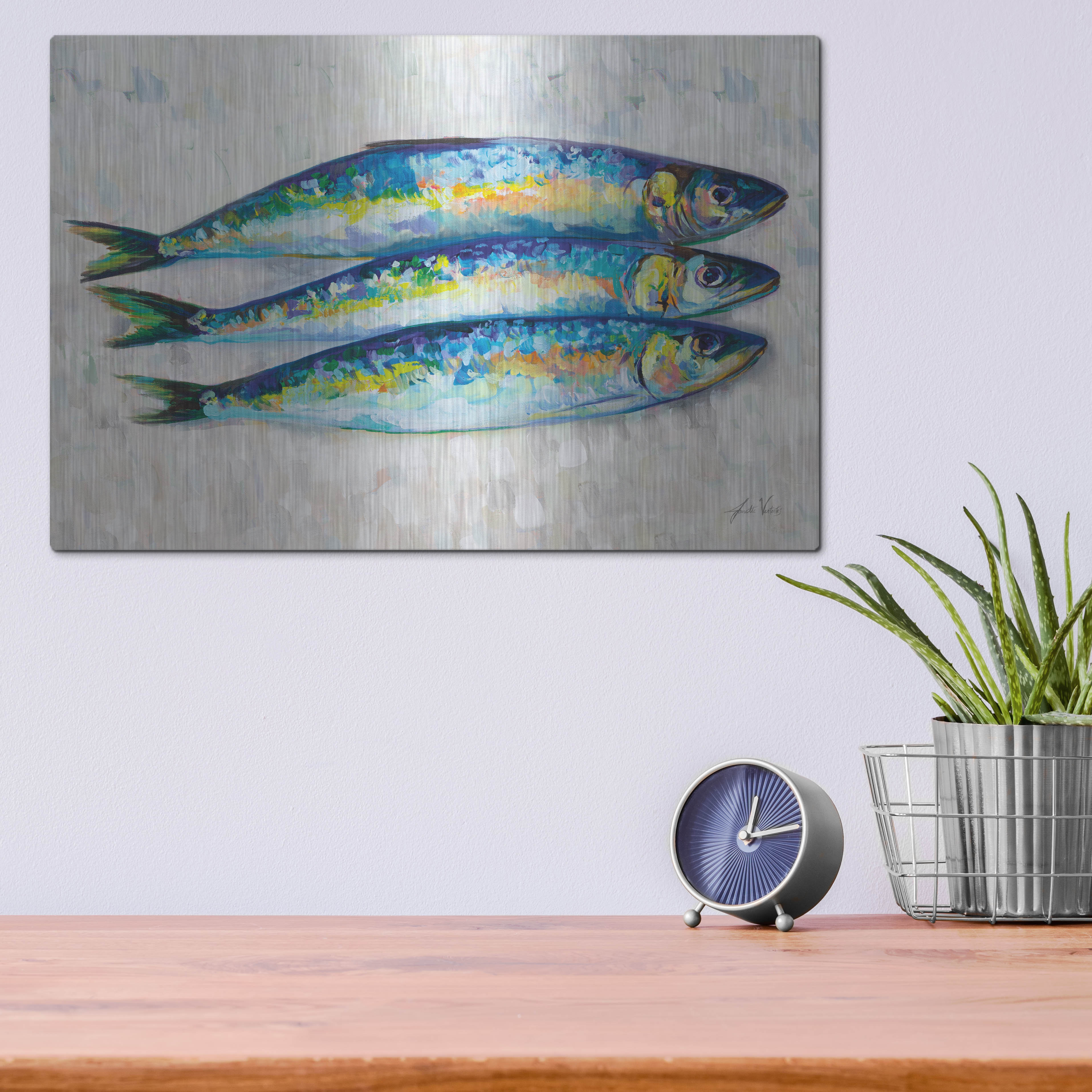 Beachcrest Home 'Fish Trio' by Jeanette Vertentes Metal Wall Art ...