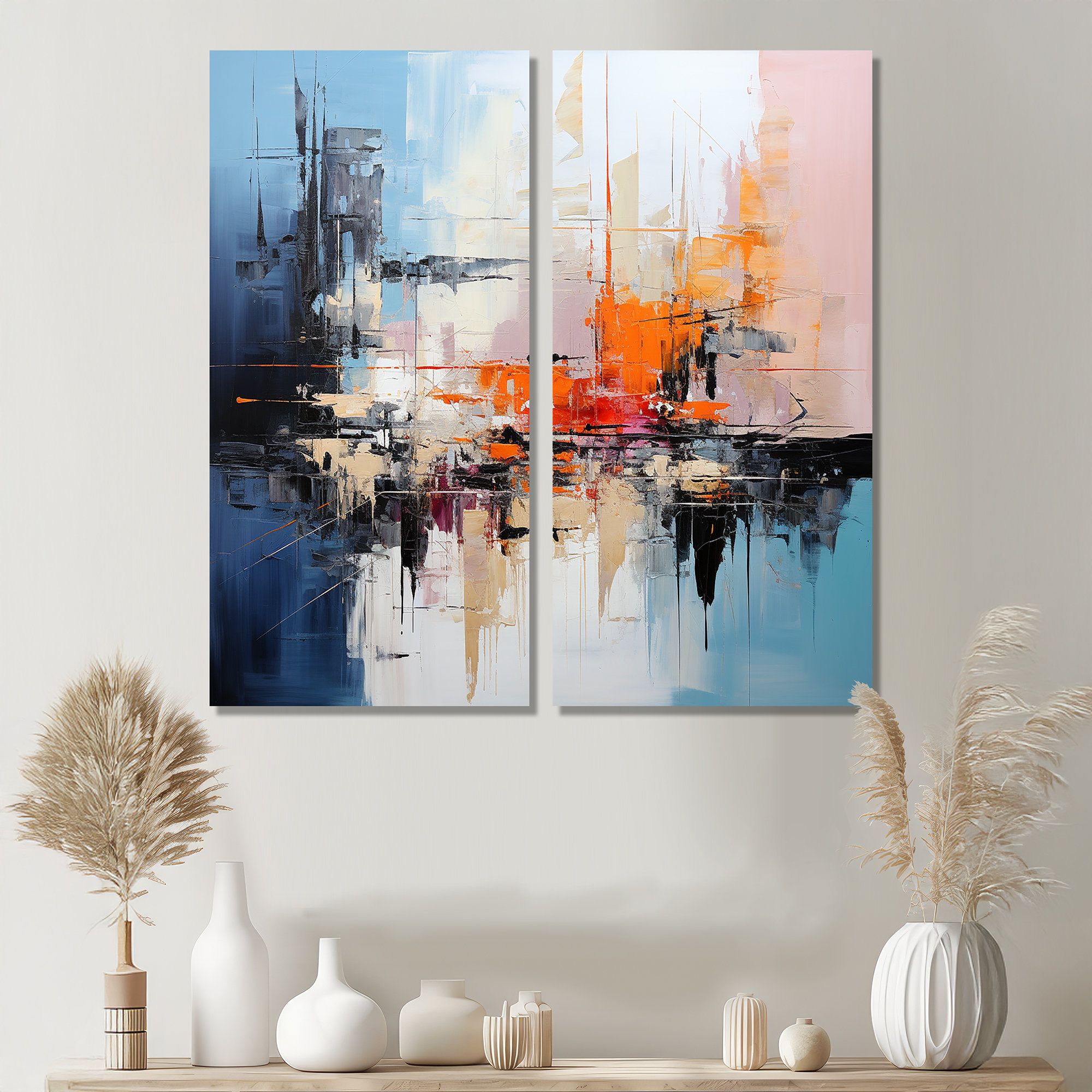 Wrought Studio™ Asian Art Abstract Expression III - Large Asian Art ...