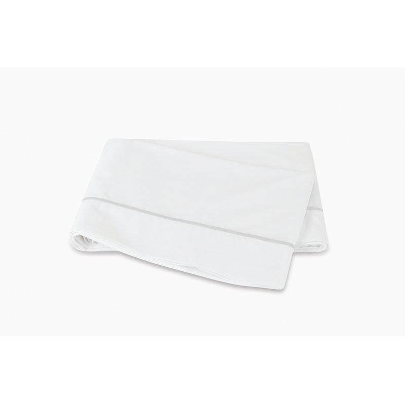 Matouk Bergamo 100% Cotton Percale Flat Sheet | Perigold