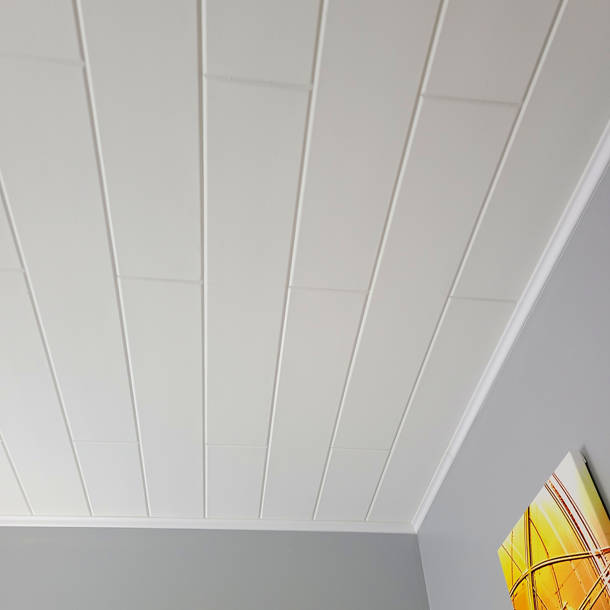 Styro Pro 39.4'' L x 6.5'' W Styrofoam Glue Up Ceiling Tile In ...