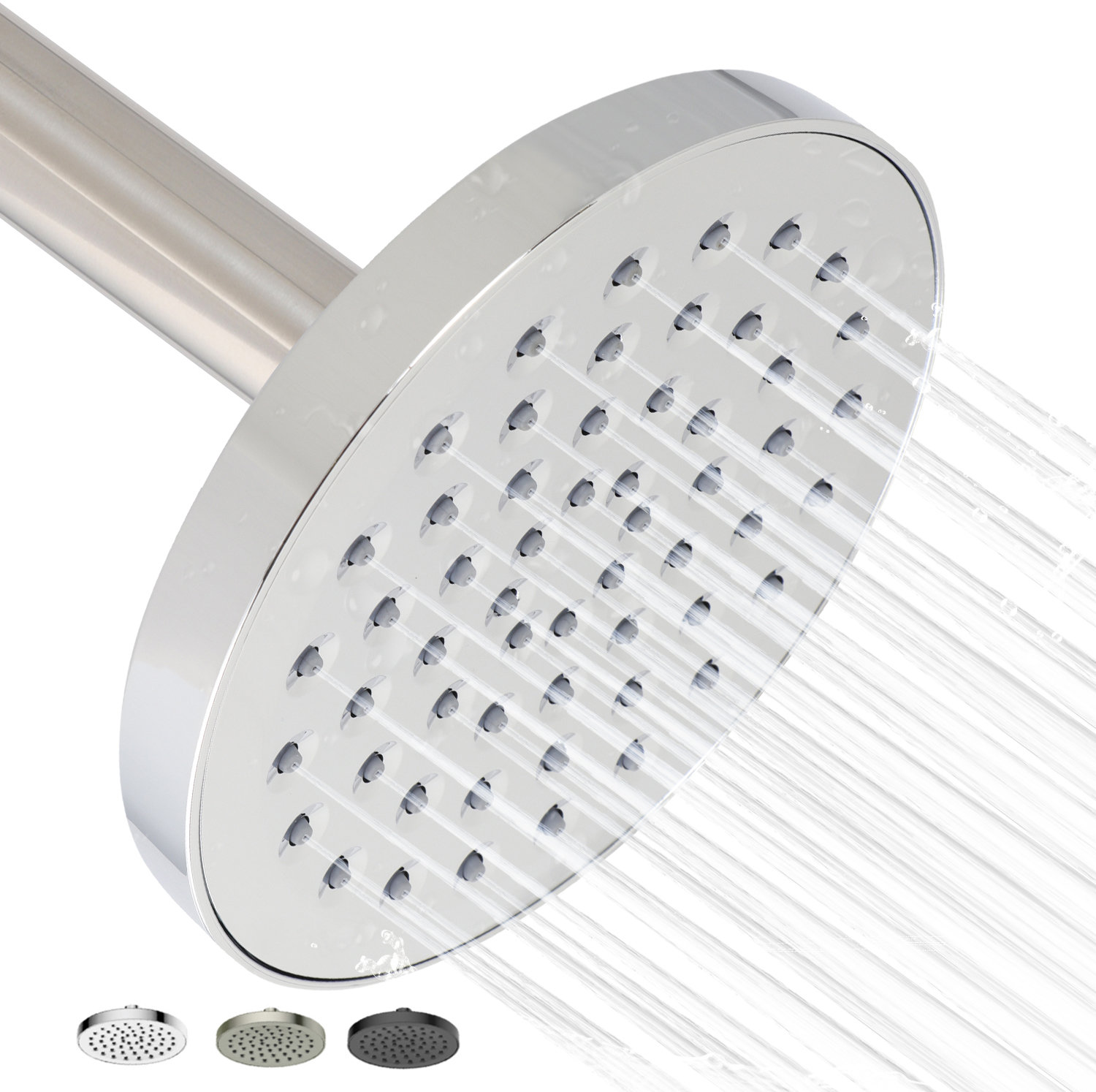 Supply Giant High Pressure Shower Head Rain Shower Head Matte Black ...