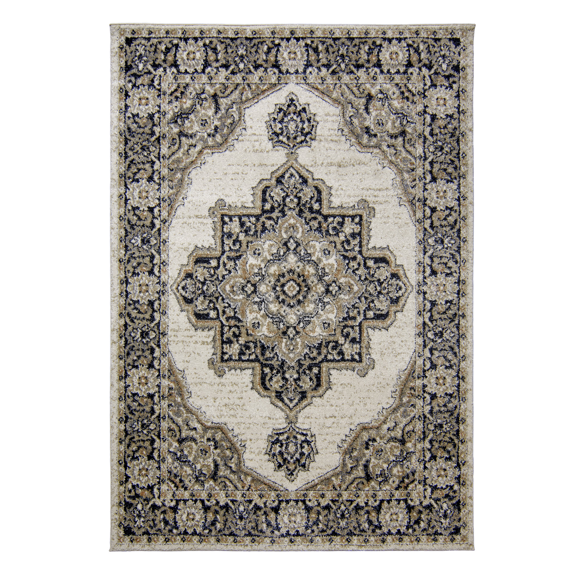 Gertmenian Barcelona Tullia Gold/Cream Polyester/Polypropylene Tufted ...