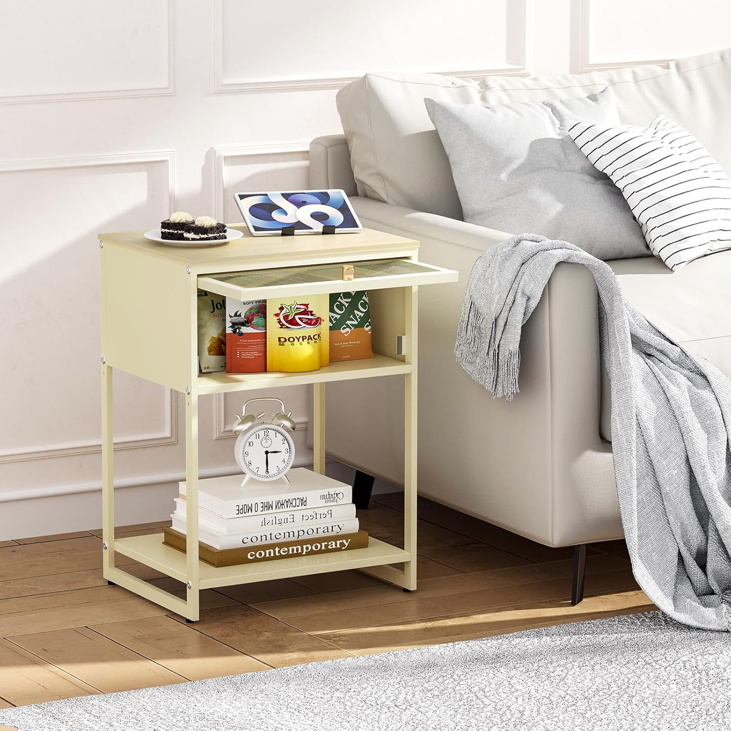 Latitude Run® Night Stand With Storage,Bedside Table With Durable Wood ...
