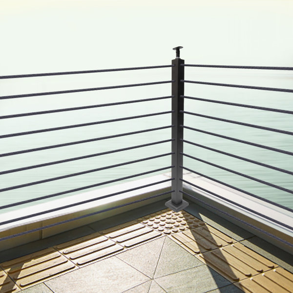 YXSUN 7 in. H x 7 in. W 316 Stainless Steel Cable Rope for Railing ...