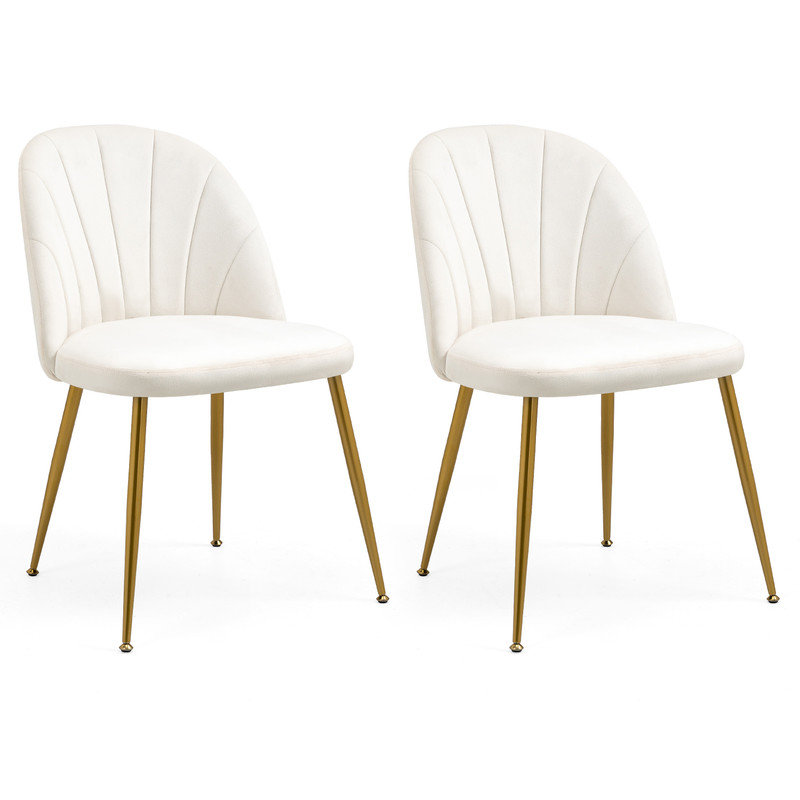 Mercer41 Modern Velvet Armless Side Dining Chairs | Wayfair