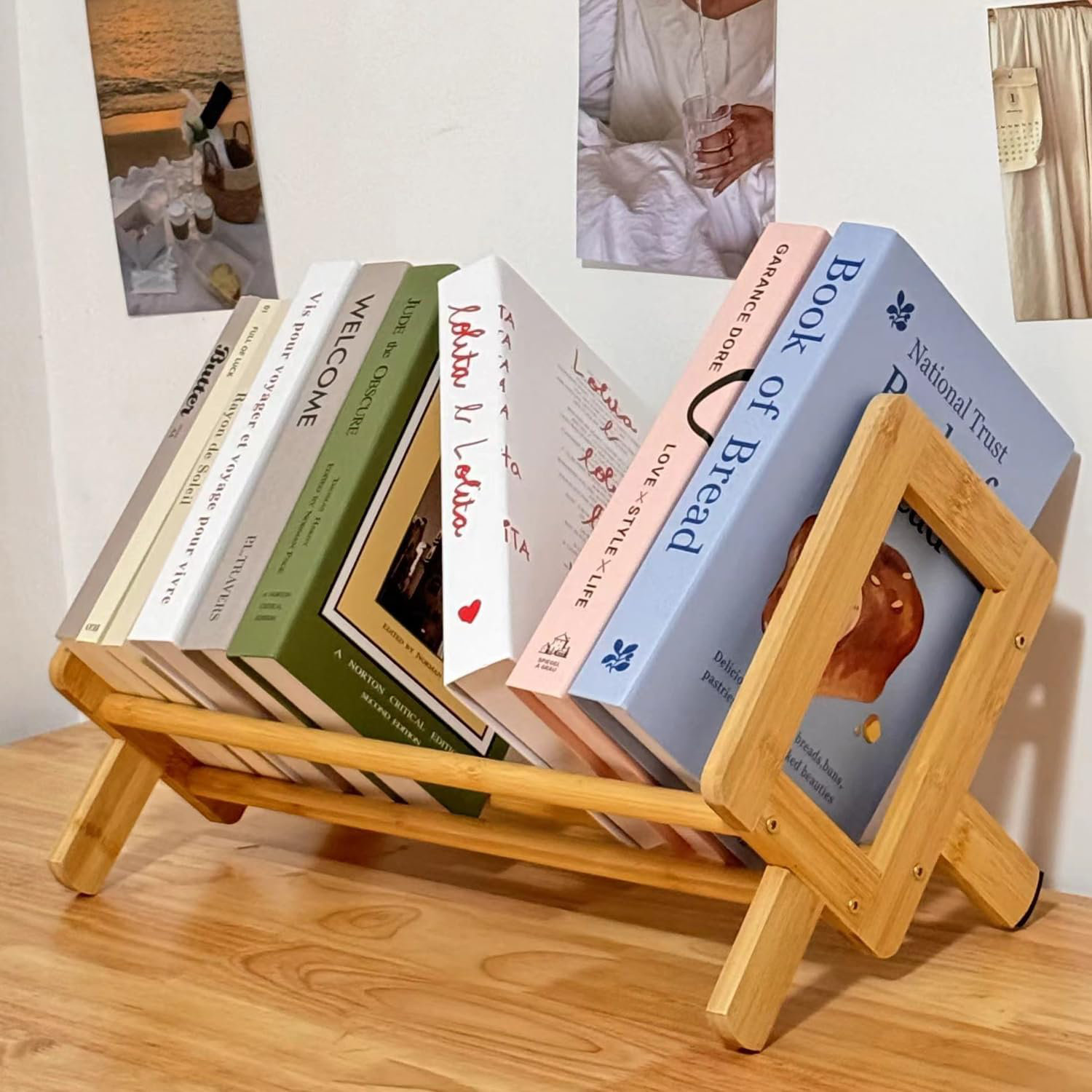 Latitude Run® Wood Desktop Shelf Small Bookshelf, Bookcase Organizer ...