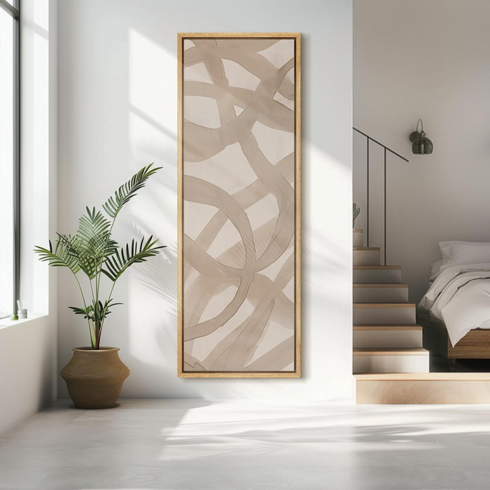 wall26 Abstract Interlocking Circles in Neutral Tones Modern Art | Wayfair
