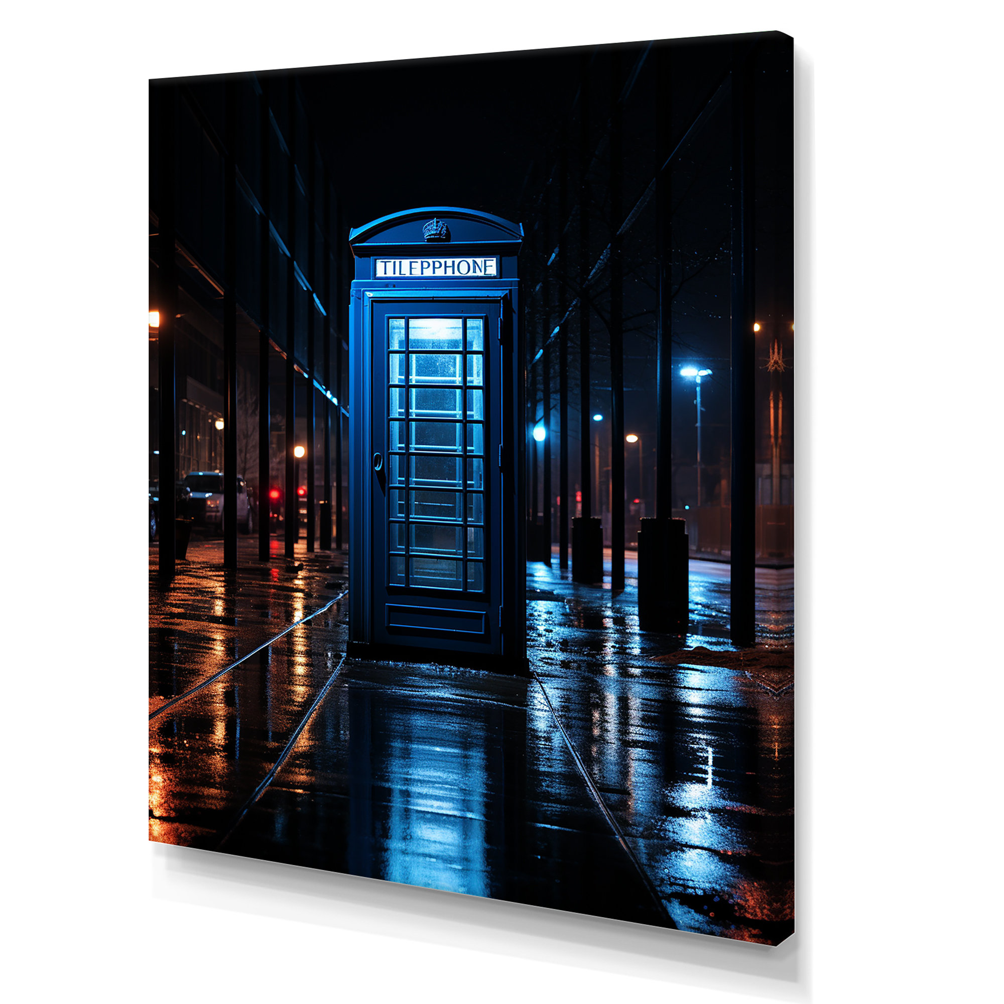 Latitude Run® Ladarris Blue Telephone Booth Metropolitan Solitude On ...