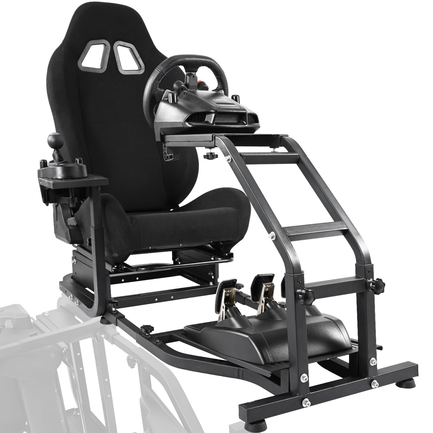 Anman Racing Simulator Stand with Seat fit Logitech Thrustmater, NO ...