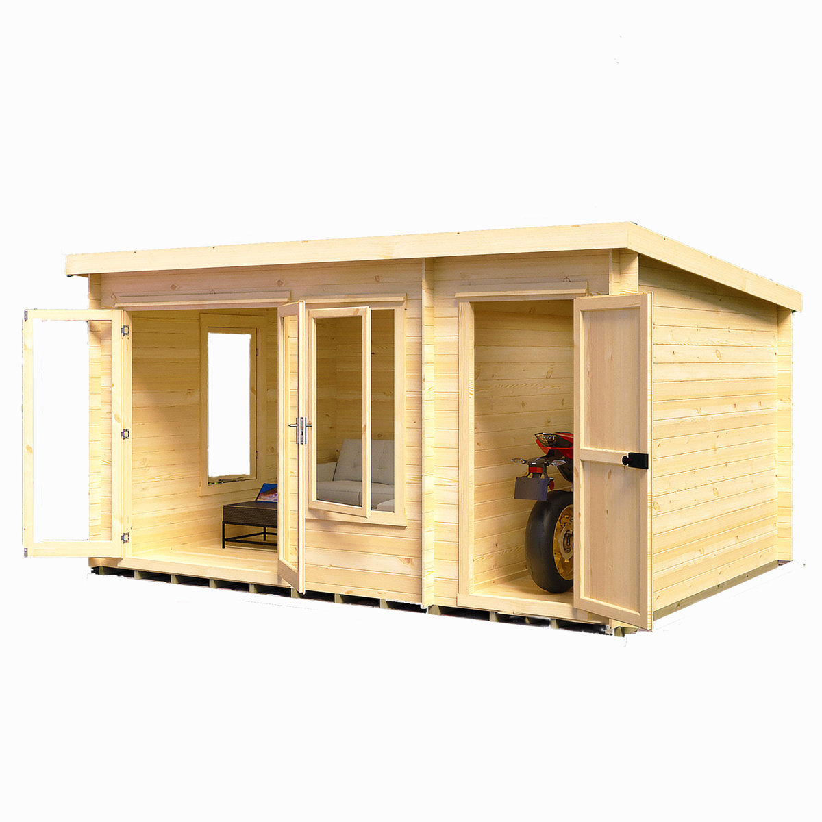 Shire GB Elm Log Cabin 10 ft x 14 ft | Wayfair.co.uk