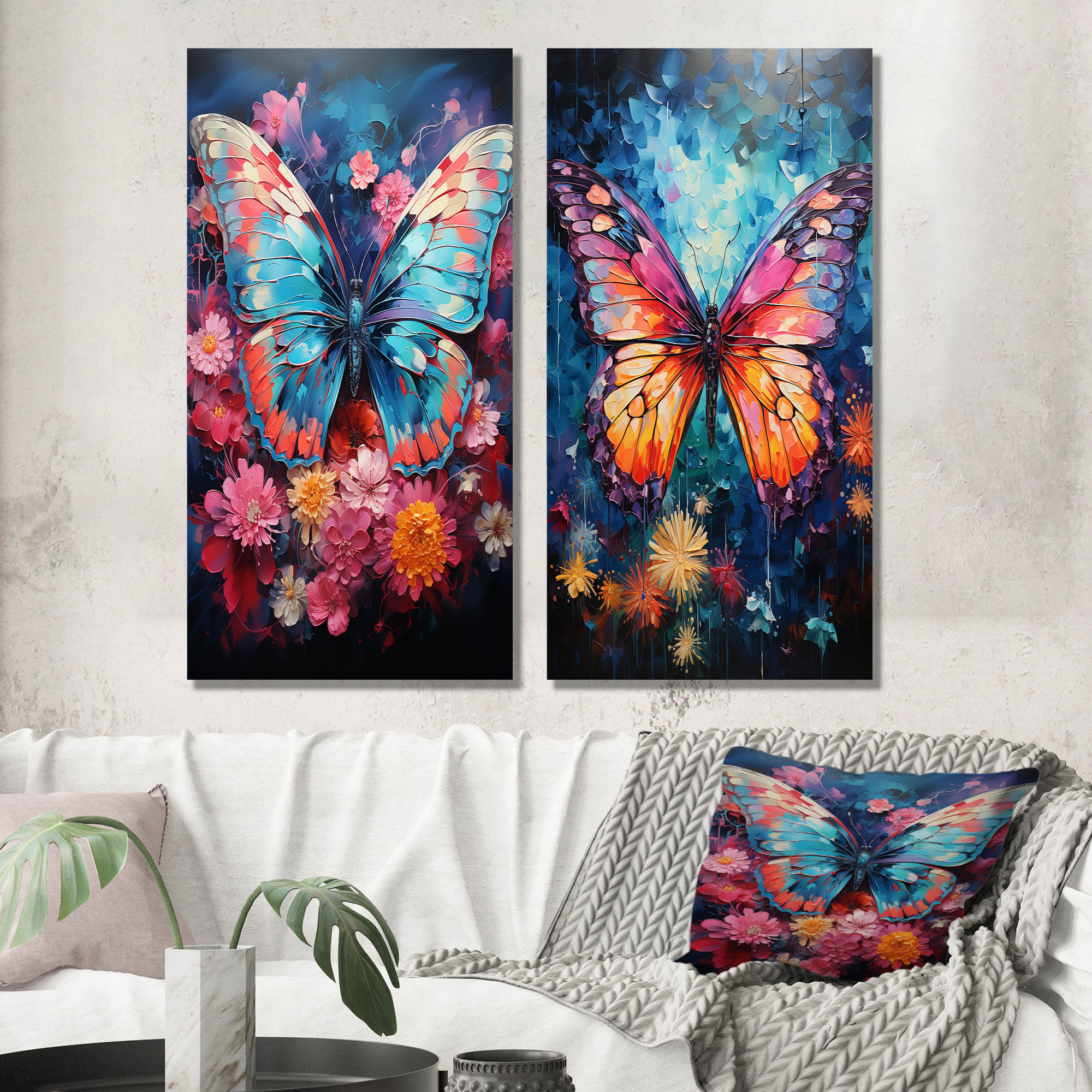 August Grove® Butterfly Fauvist Flutter - Butterfly Wall Art Living ...