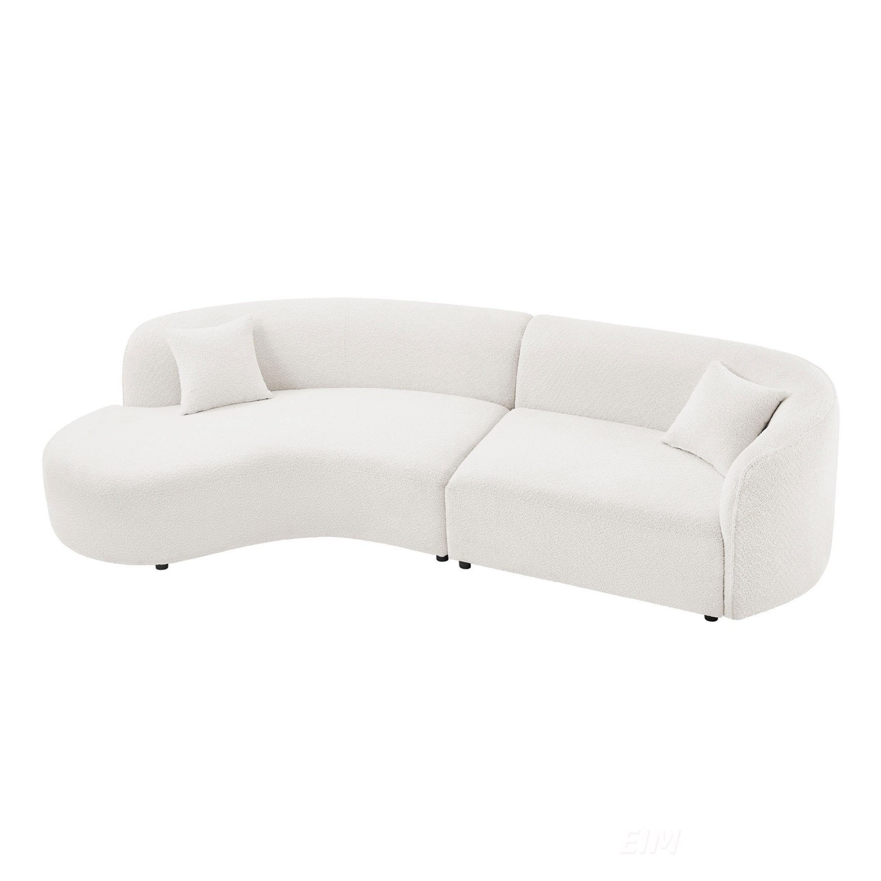 Orren Ellis Luxury Modern Style Living Room Upholstery Curved Sofa With ...
