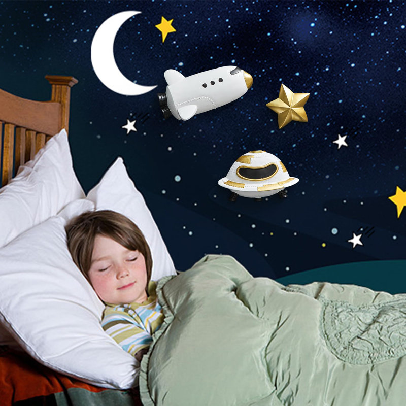 Orren Ellis 3Pcs Rocket Spaceship Outer Space Wall Decor, Cute Wall ...