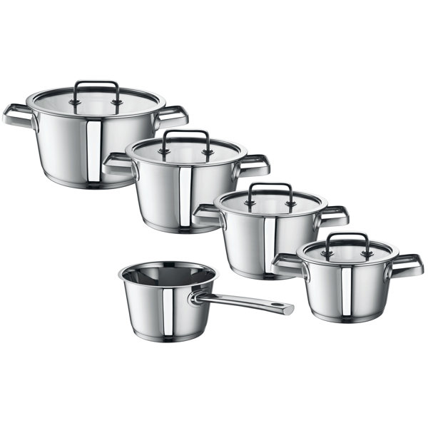 Rohe Germany Conia 9 - Piece Stainless Steel Cookware Set | Wayfair.co.uk