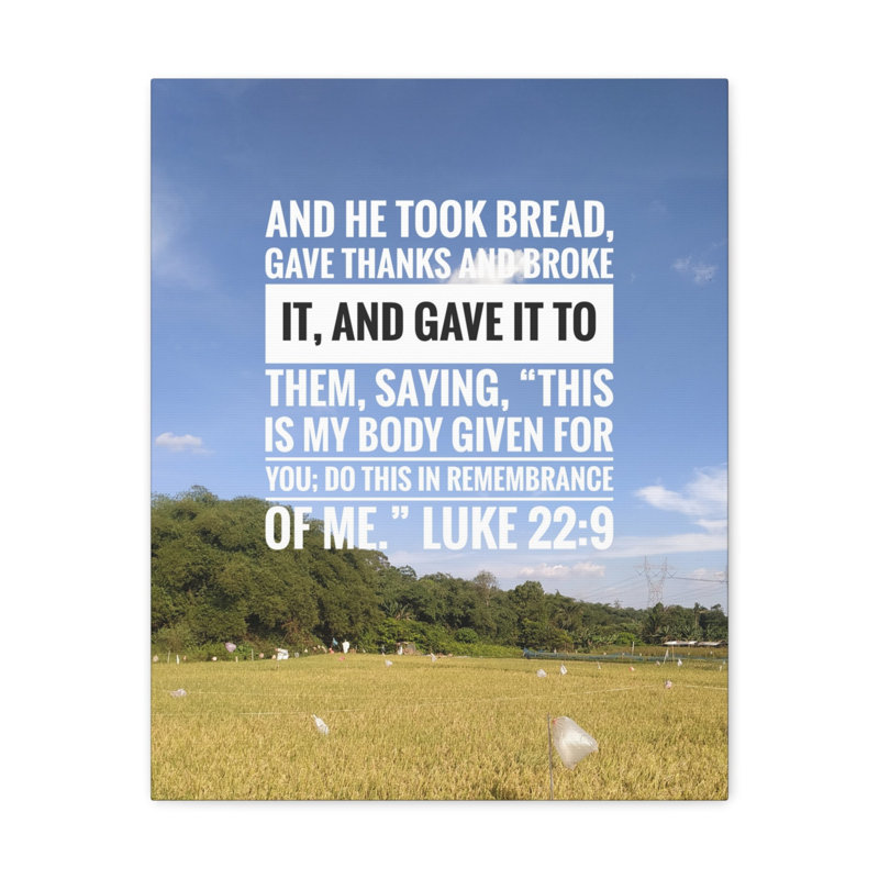 Trinx Gave Thanks Luke 22:9 Christian Wall Art Bible Verse Print | Wayfair