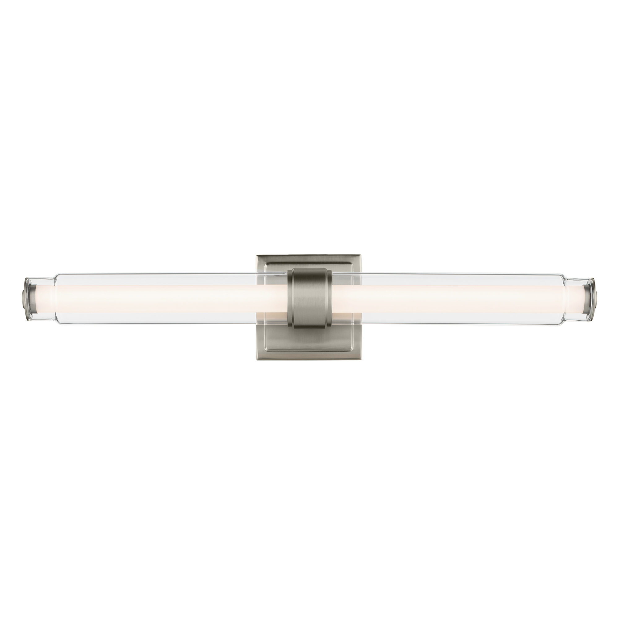DecorbyHannah 26.5" Linear Bath Bar Medium LED with Clear Glass ...