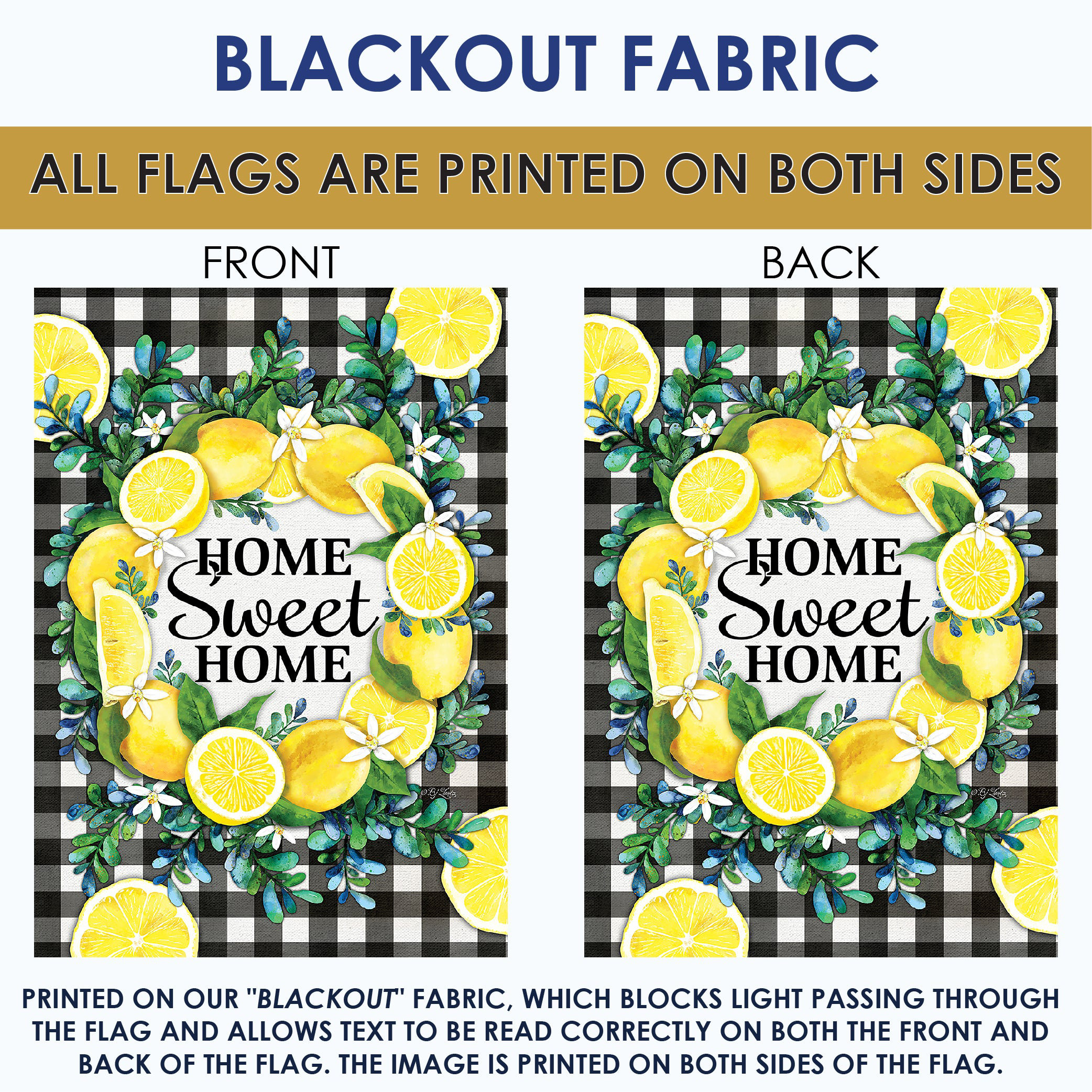 Toland Home Garden Toland Lemon Wreath Inch Summer Flag Lemon Double ...