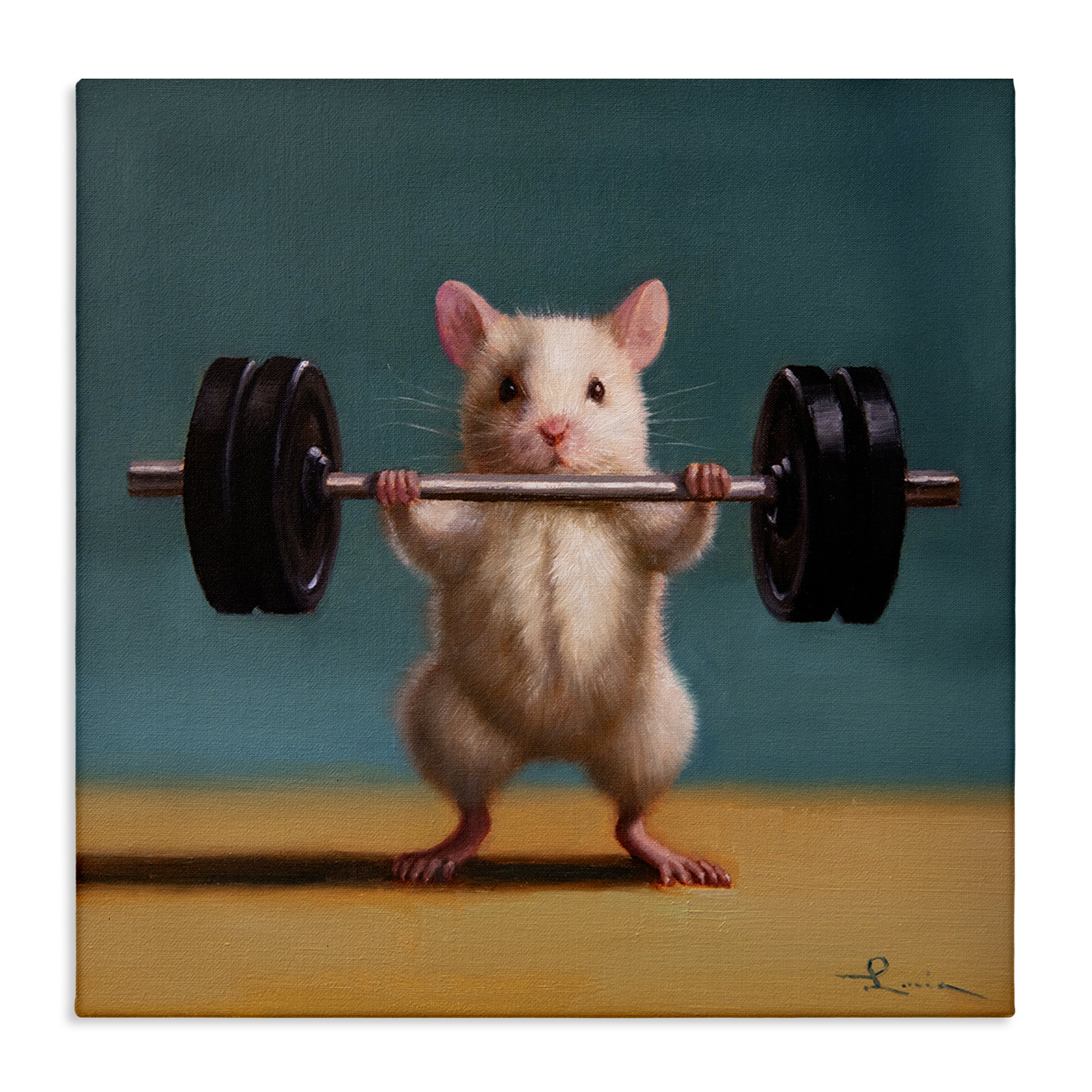 Trinx Power Lifting Mouse Canvas Wall Art by Lucia Heffernan | Wayfair