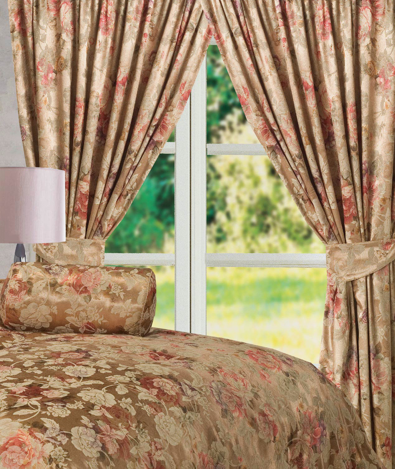Rosalind Wheeler ANASTASIA Abbigail Lined Pencil Pleat Sheer Curtains ...