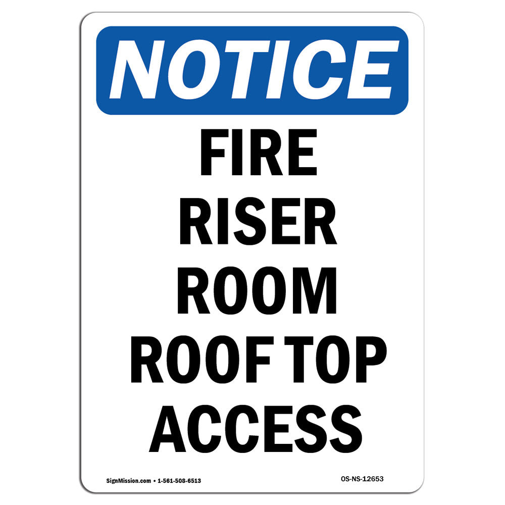 SignMission Fire Riser Room Roof Top Access Sign - Wayfair Canada