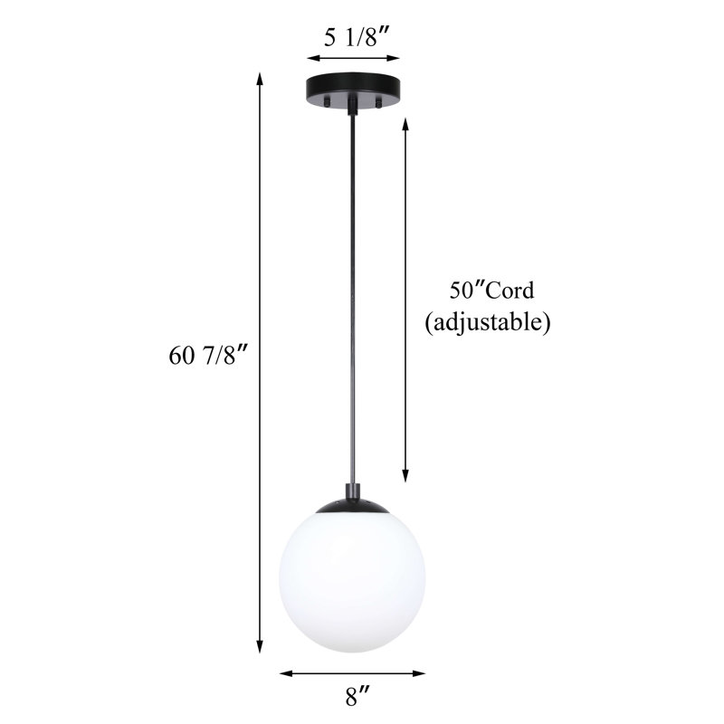 Longshore Tides Andren Pendant Lighting 1 Light Globe Pendant Light ...