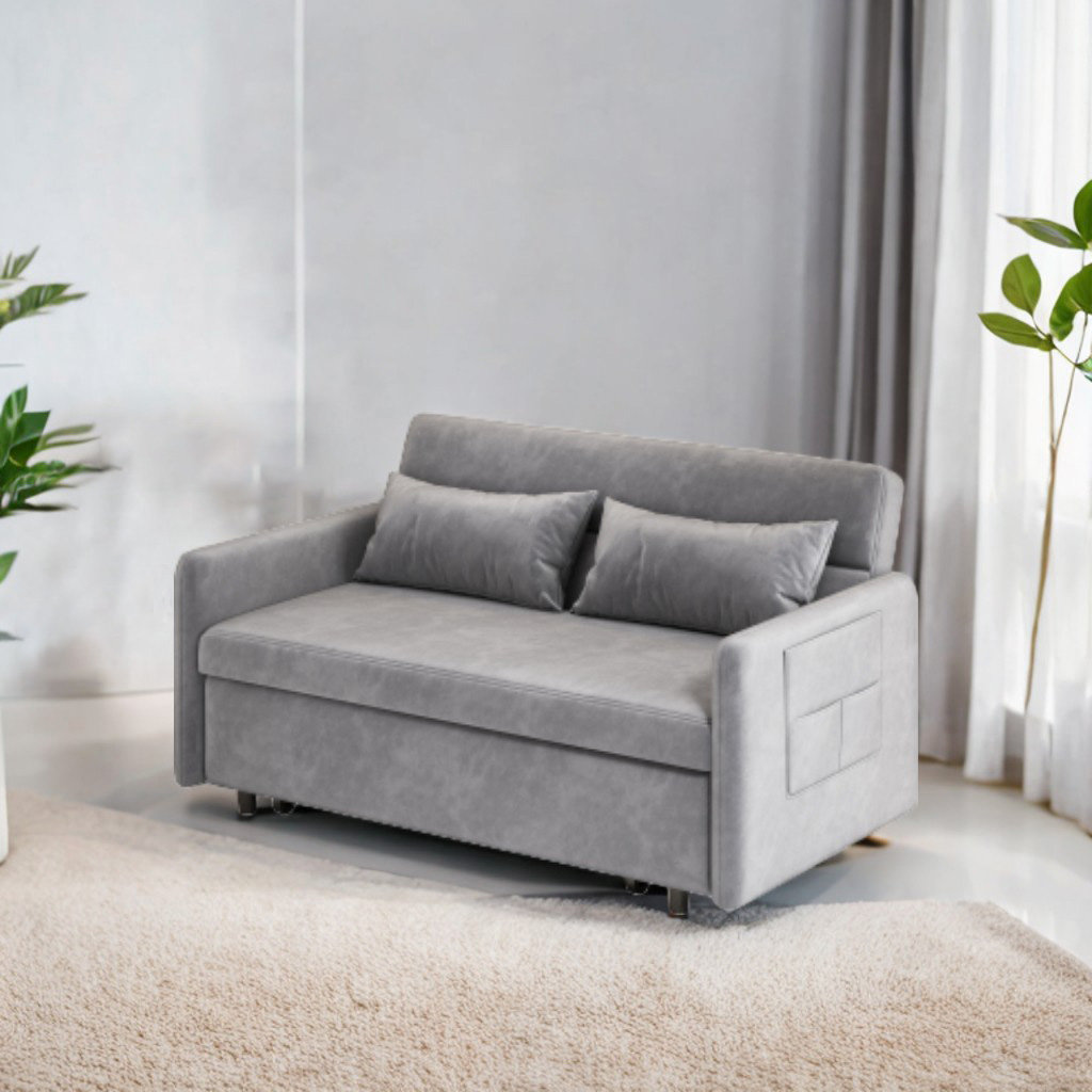 Ebern Designs 1pc, Light Luxury Fabric Sofa, Small-sized Living Room ...