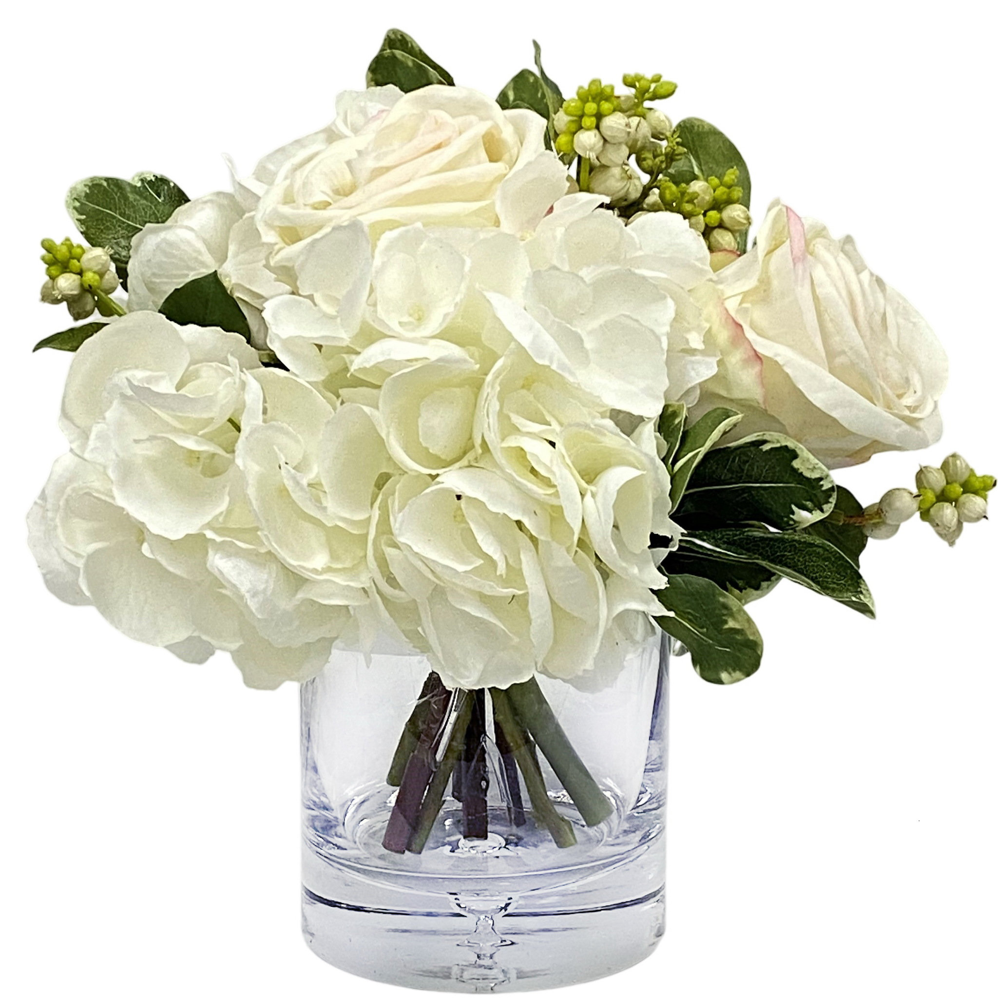 Winward HYDRANGEA ROSE IN VASE | Perigold