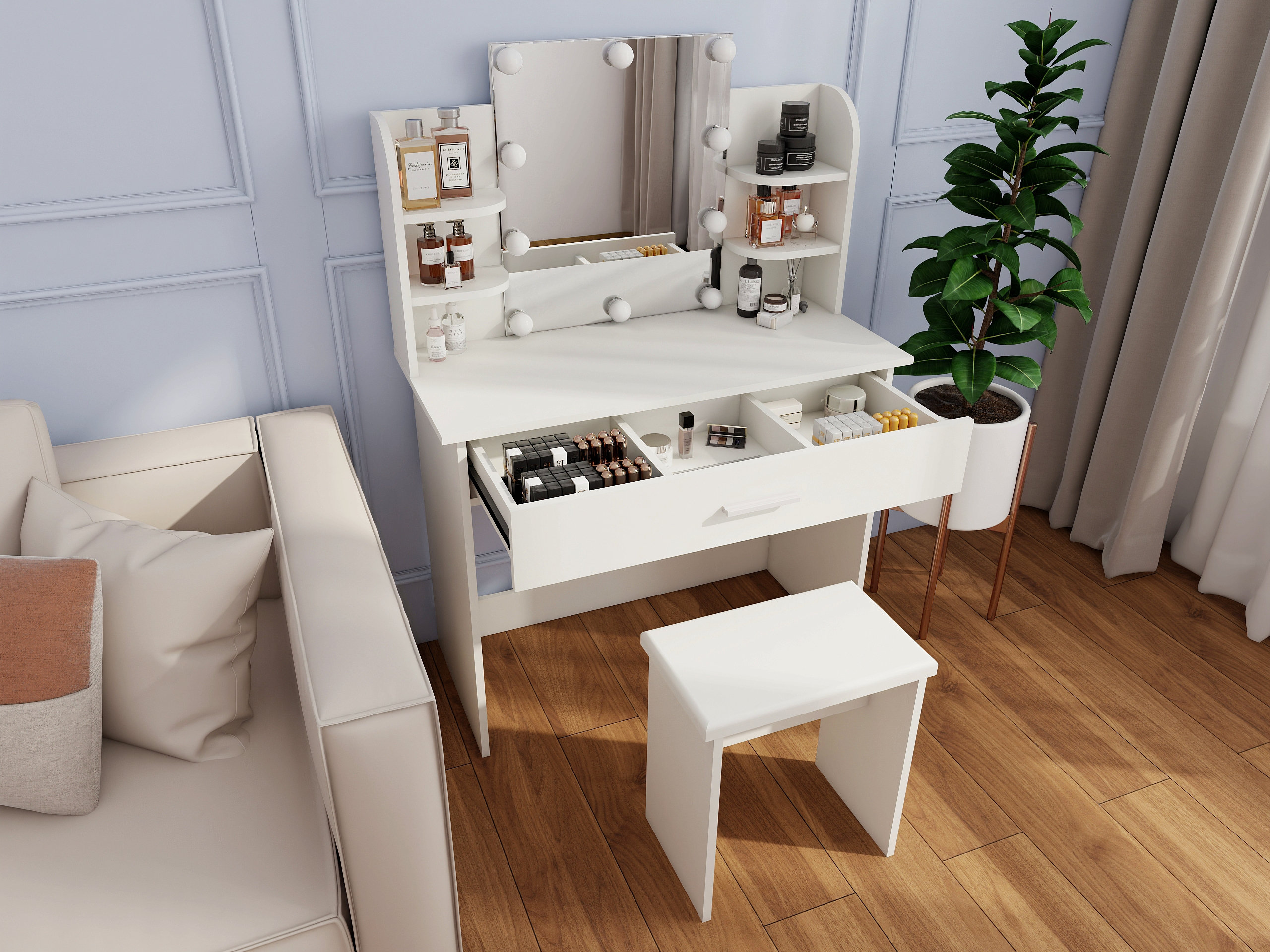 Ebern Designs One Drawer Dresser Table - Wayfair Canada