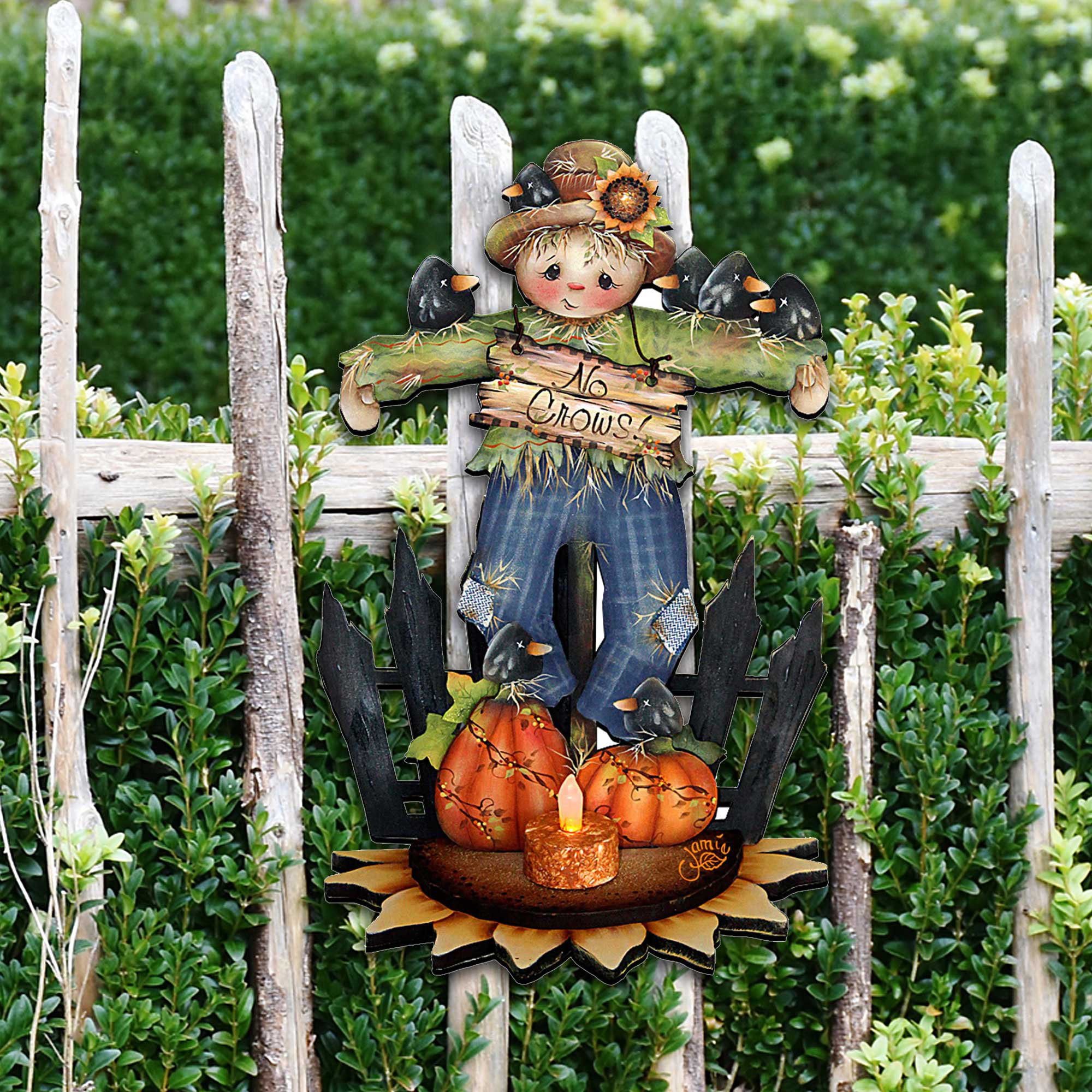 The Holiday Aisle® No Crows Scarecrow Wall Decor | Wayfair
